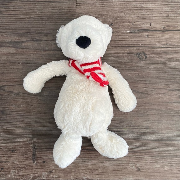 Jellycat | Toys | Jellycat Bashful Pax Polar Bear Red White Striped ...